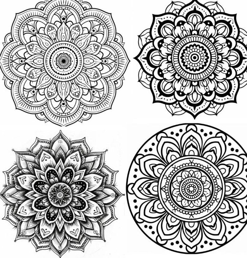25 Mandala Coloring Pages/ PDF - Etsy