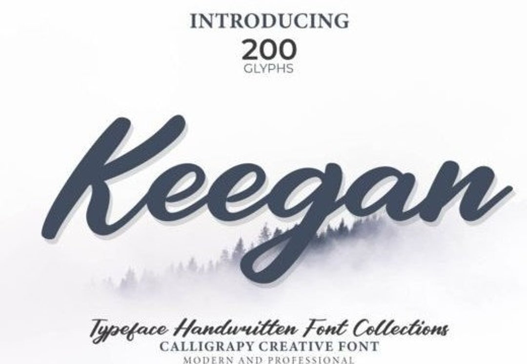 Keegan Font, Handwritten Font, Script Beautiful Font, Vintage Font ...
