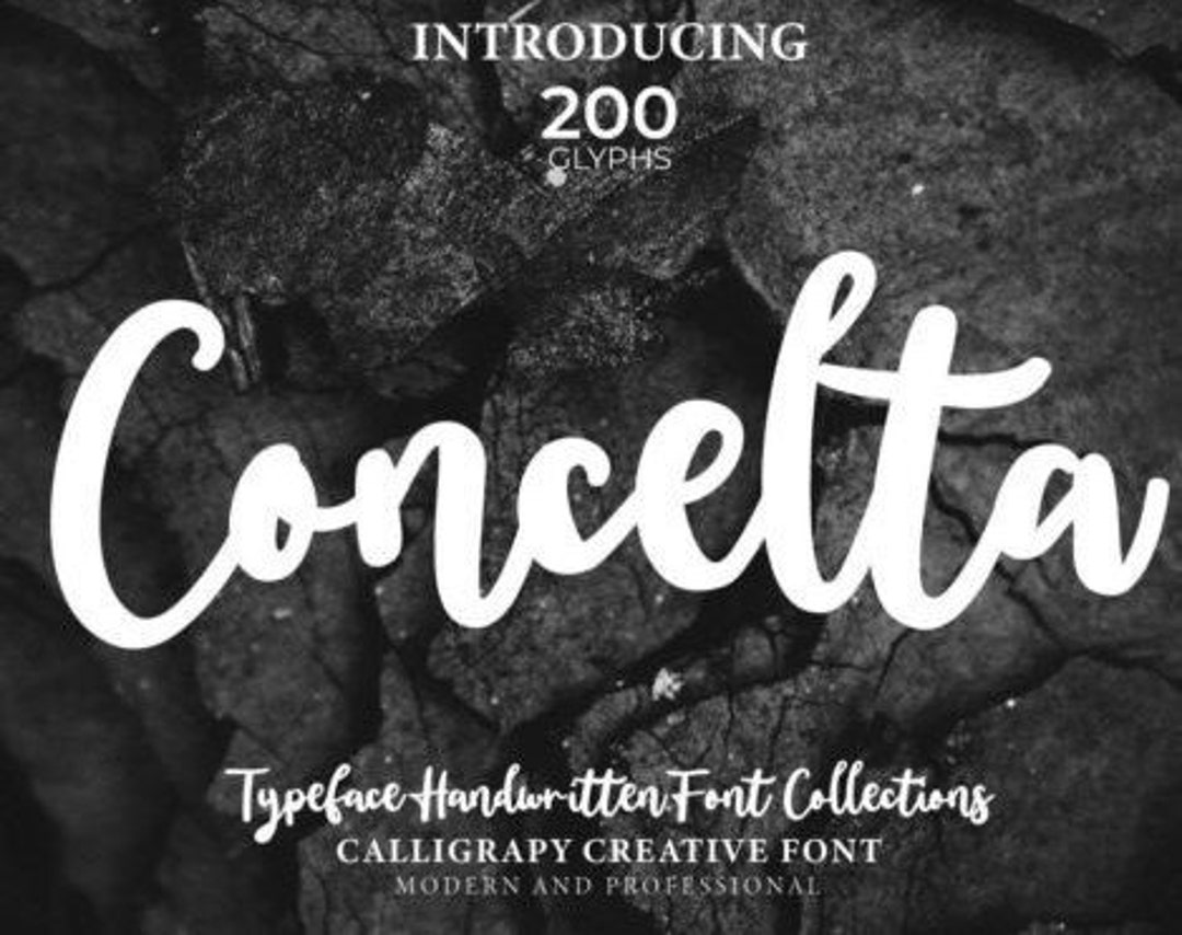 Concelta Font, Handwritten Font, Wedding Font, Modern Font, Display ...