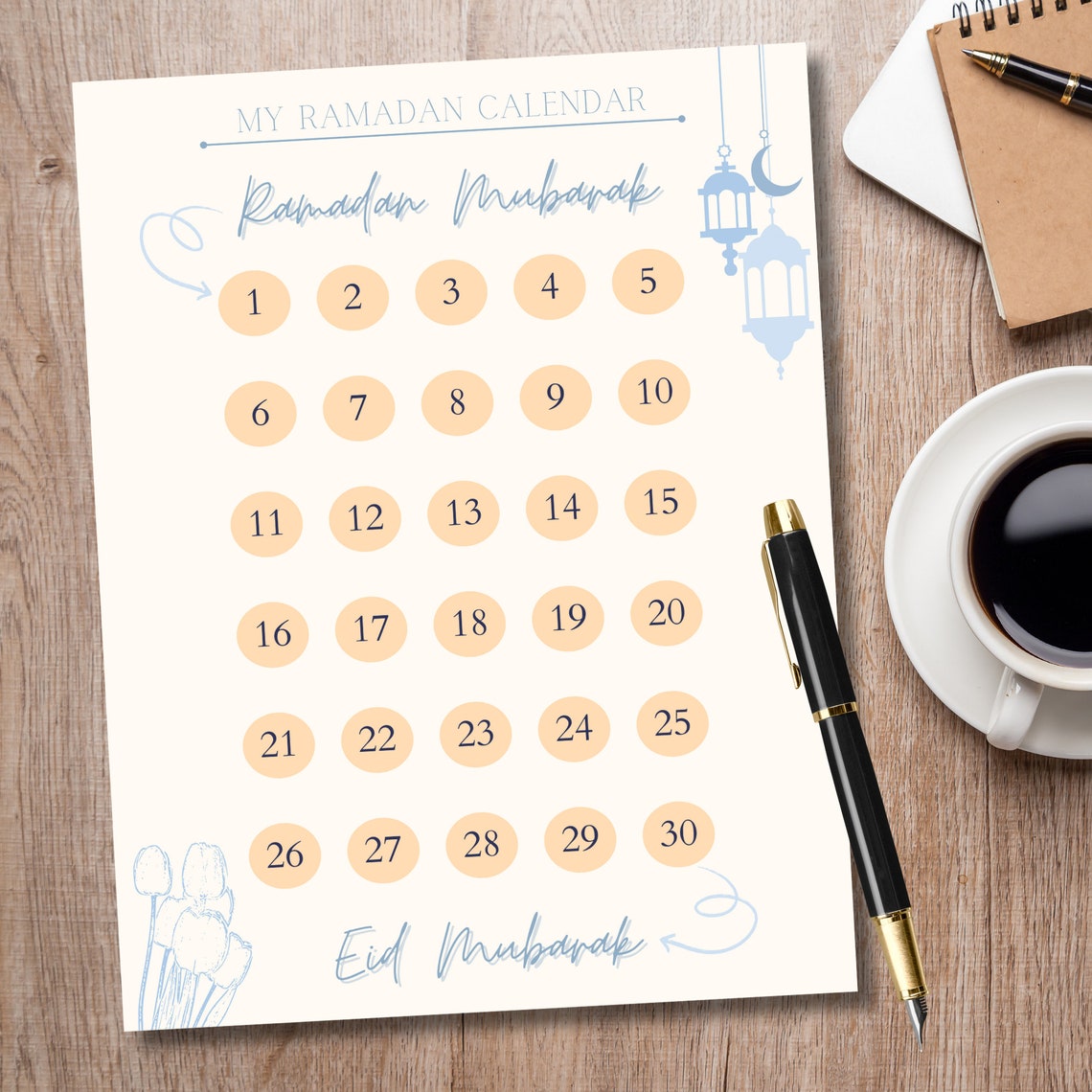 Printable Ramadan Calendar, Ramadan Advent Calendar Digital Download ...