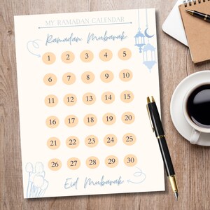 Printable Ramadan Calendar, Ramadan Advent Calendar Digital Download ...