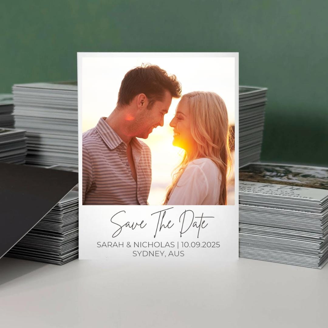 Save the Date Magnets Wedding Magnet Invites Polaroid Magnetic Frames ...