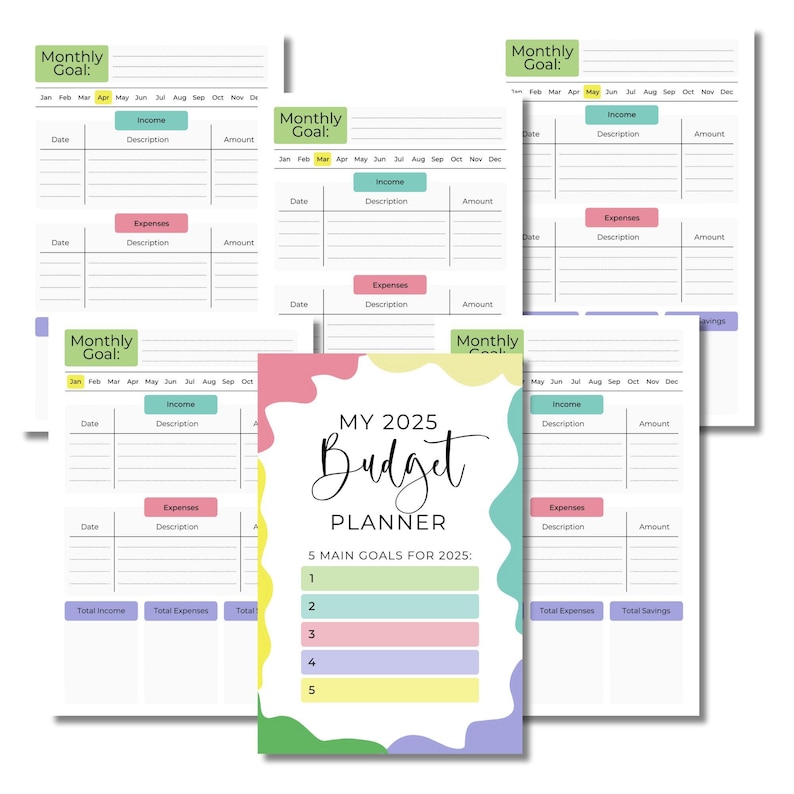 2026 Budget Planner: Monthly Goals, Editable Canva Template (digital ...