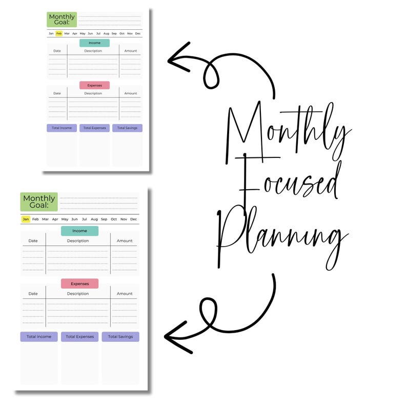 2026 Budget Planner: Monthly Goals, Editable Canva Template (digital ...