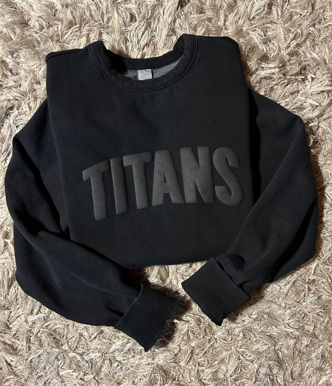 Puff Vinyl Team Name Crewneck - Vinyl Color Matches Crewneck Color - Etsy