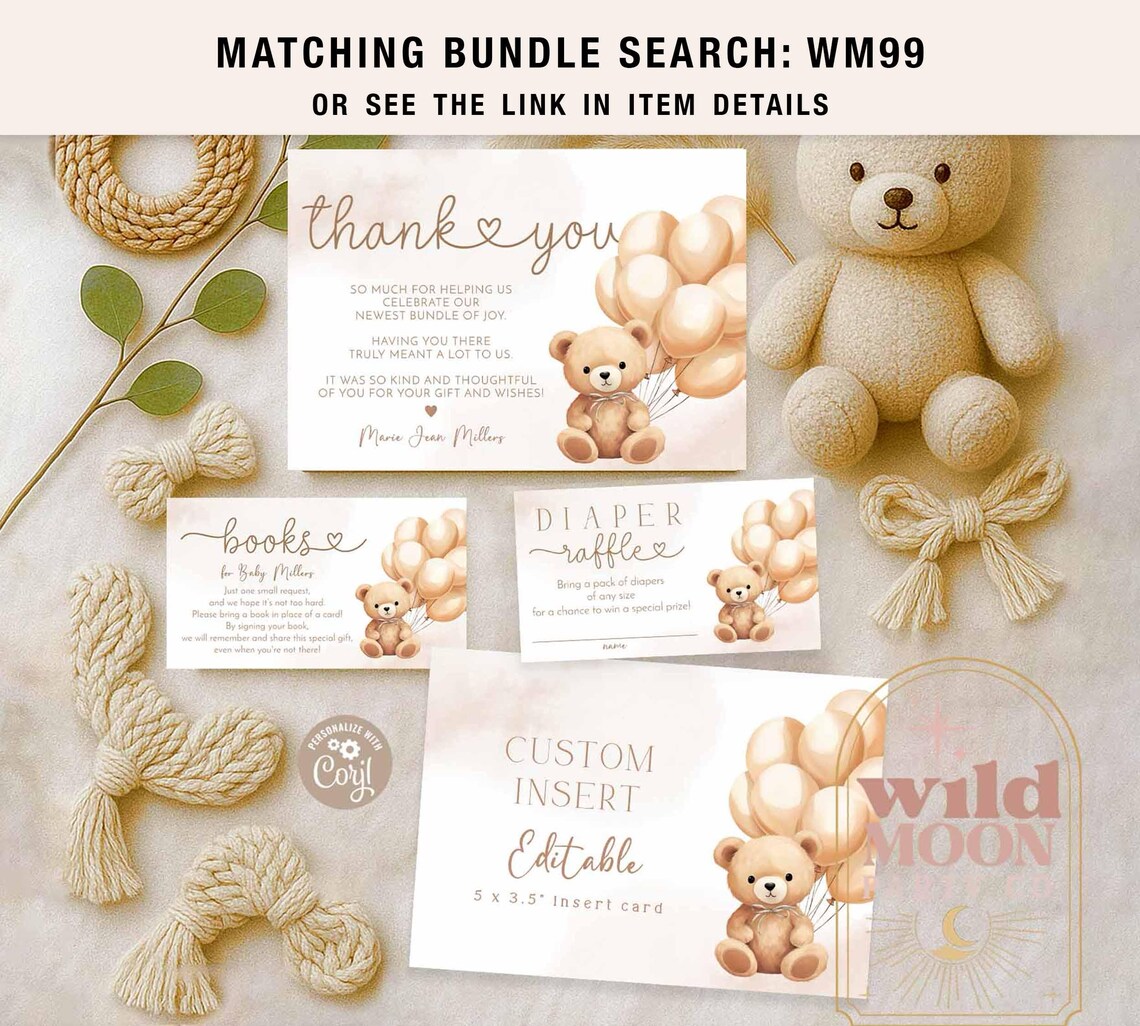 Thank You Beary Much Tag Bundle: Bear Square Round Rectangle Tags ...