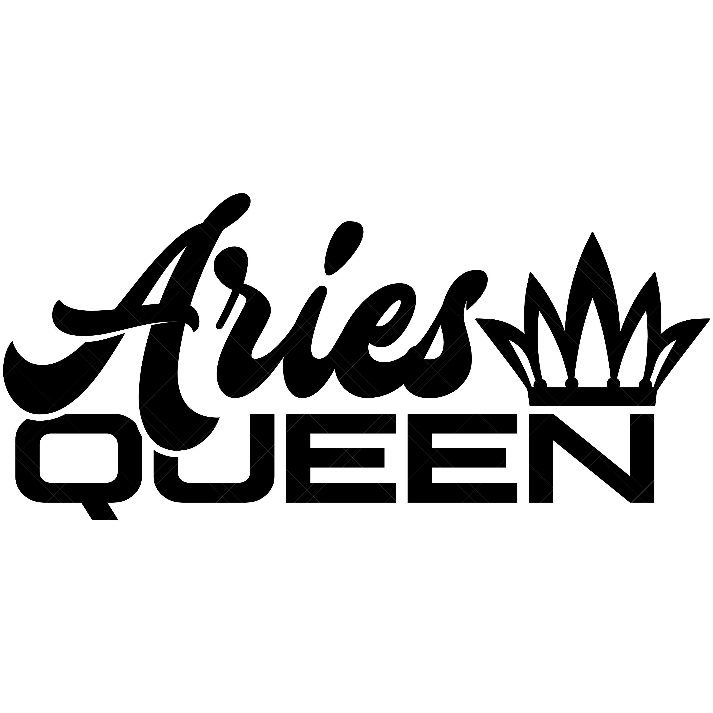 Aries Queen Svg, Zodiac Svg, Star Sign Svg, March Svg, April Svg ...