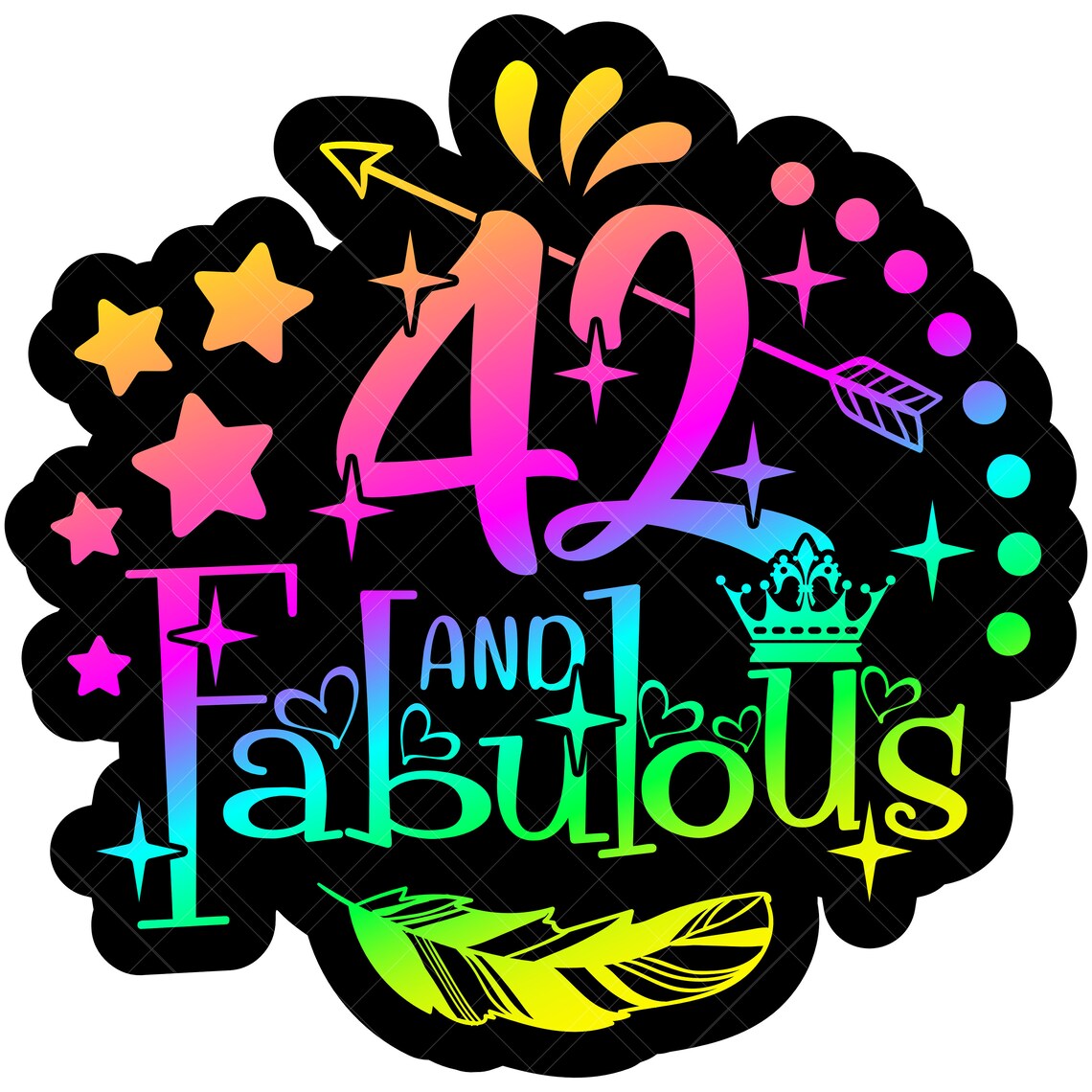 42 and Fabulous Svg, 42nd Birthday Svg, 42nd Birthday Shirt Svg ...