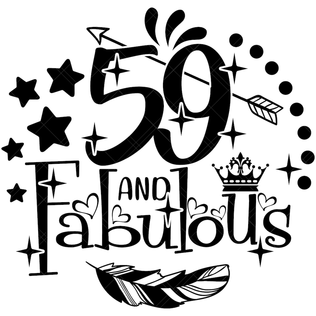 59 and Fabulous Svg, 59th Birthday Svg, 59th Birthday Shirt Svg ...