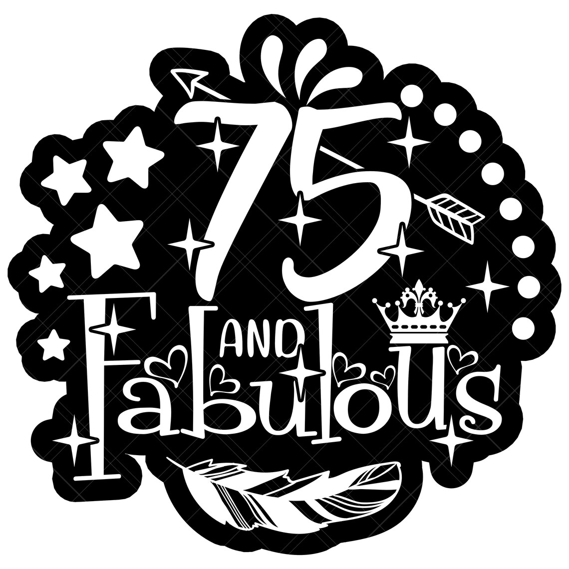 75 and Fabulous Svg, 75th Birthday Svg, 75th Birthday Shirt Svg ...