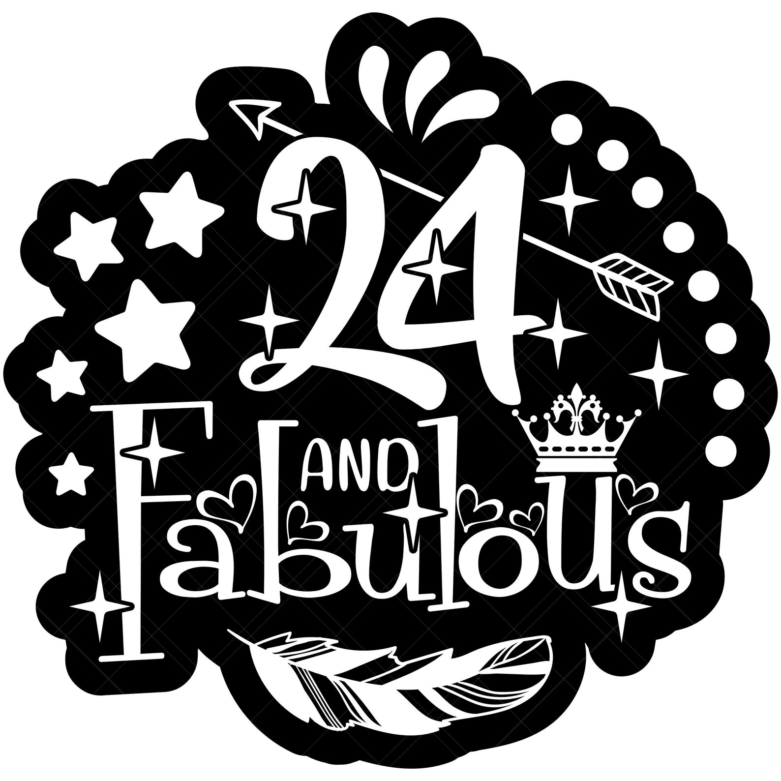 24 and Fabulous Svg, 24th Birthday Svg, 24th Birthday Shirt Svg ...