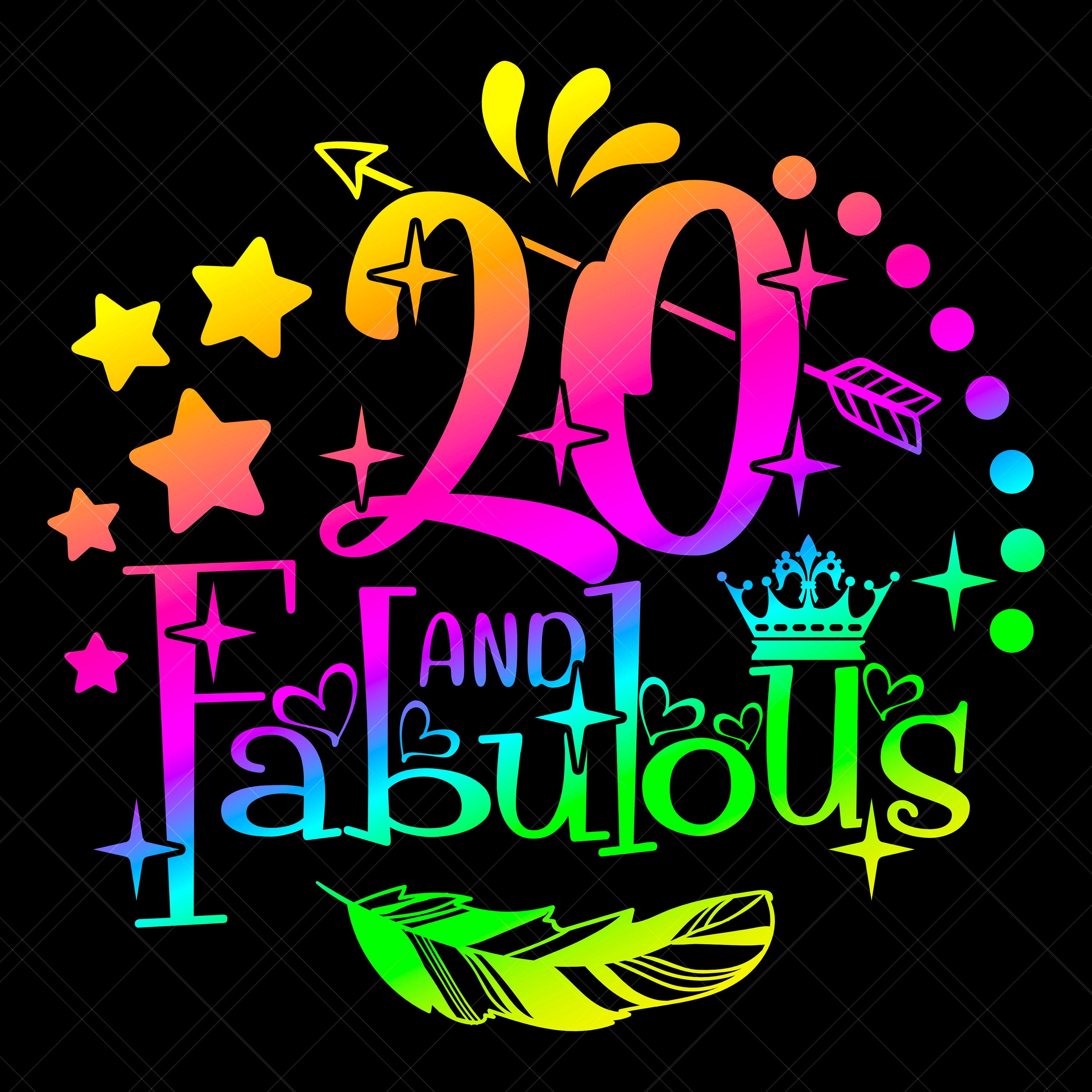 20 and Fabulous Svg, 20th Birthday Svg, 20th Birthday Shirt Svg ...