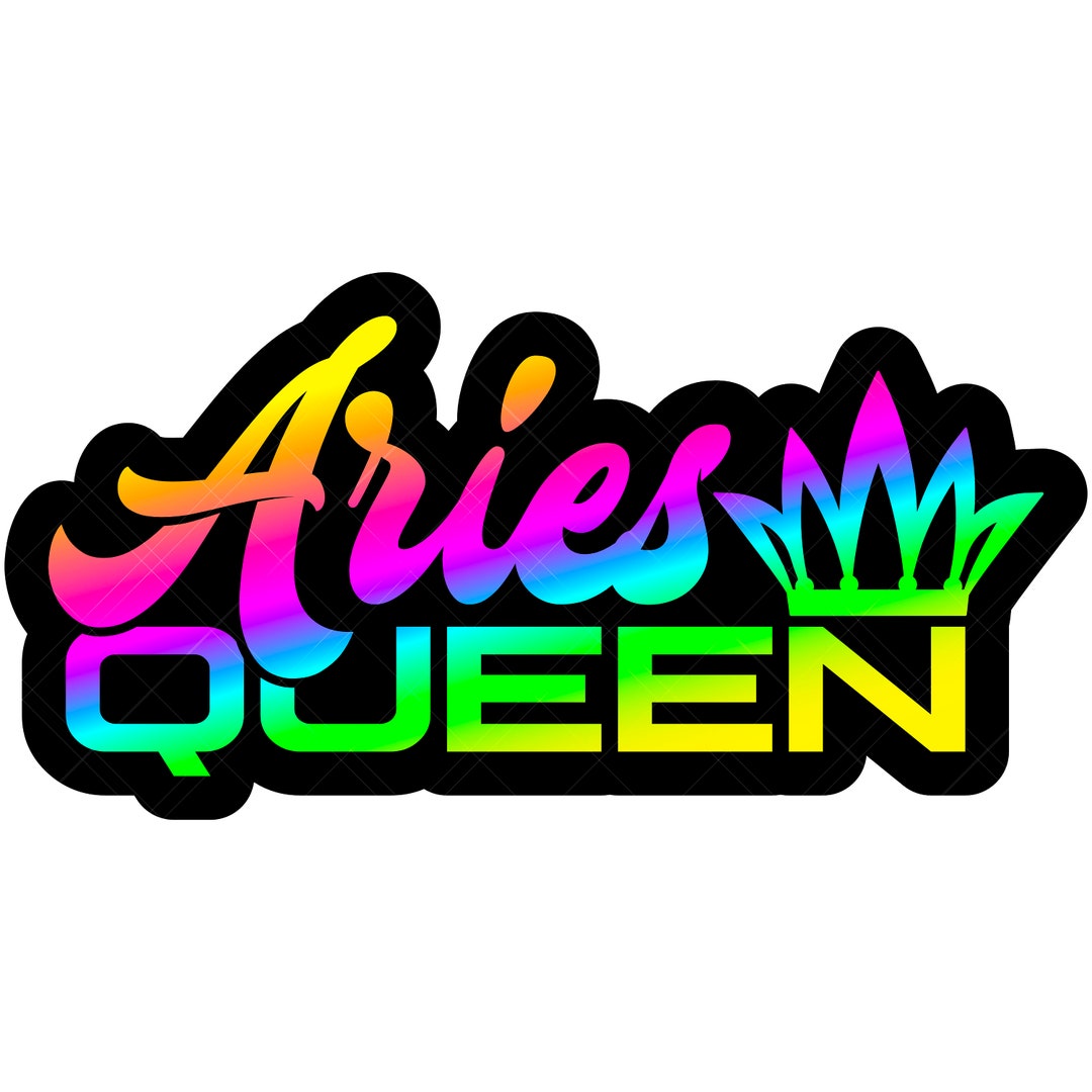 Aries Queen Svg, Zodiac Svg, Star Sign Svg, March Svg, April Svg ...