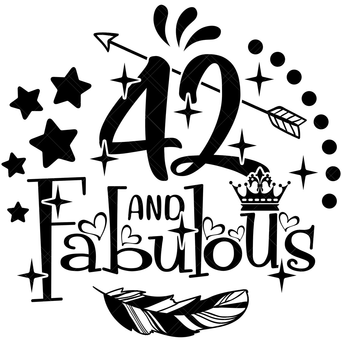 42 and Fabulous Svg, 42nd Birthday Svg, 42nd Birthday Shirt Svg ...