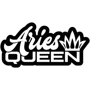 Aries Queen Svg, Zodiac Svg, Star Sign Svg, March Svg, April Svg ...