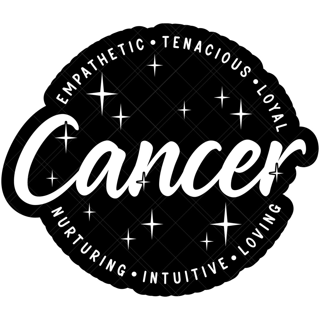 Cancer Svg, Zodiac Svg, Star Sign Svg, July Svg, June Svg, Birthday ...