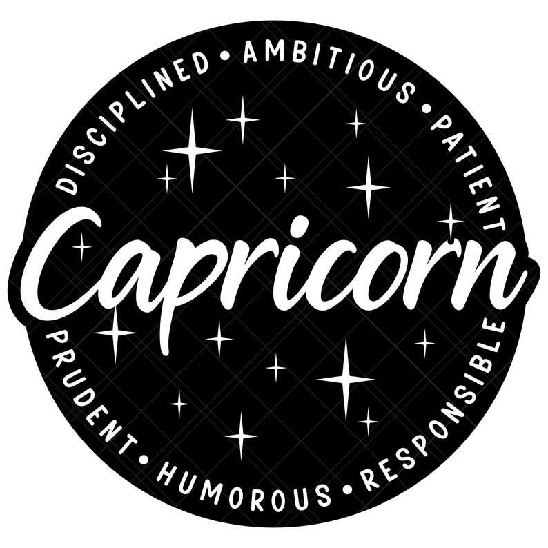 Capricorn Zodiac SVG PNG EPS Digital Download Print Cut Files - Etsy