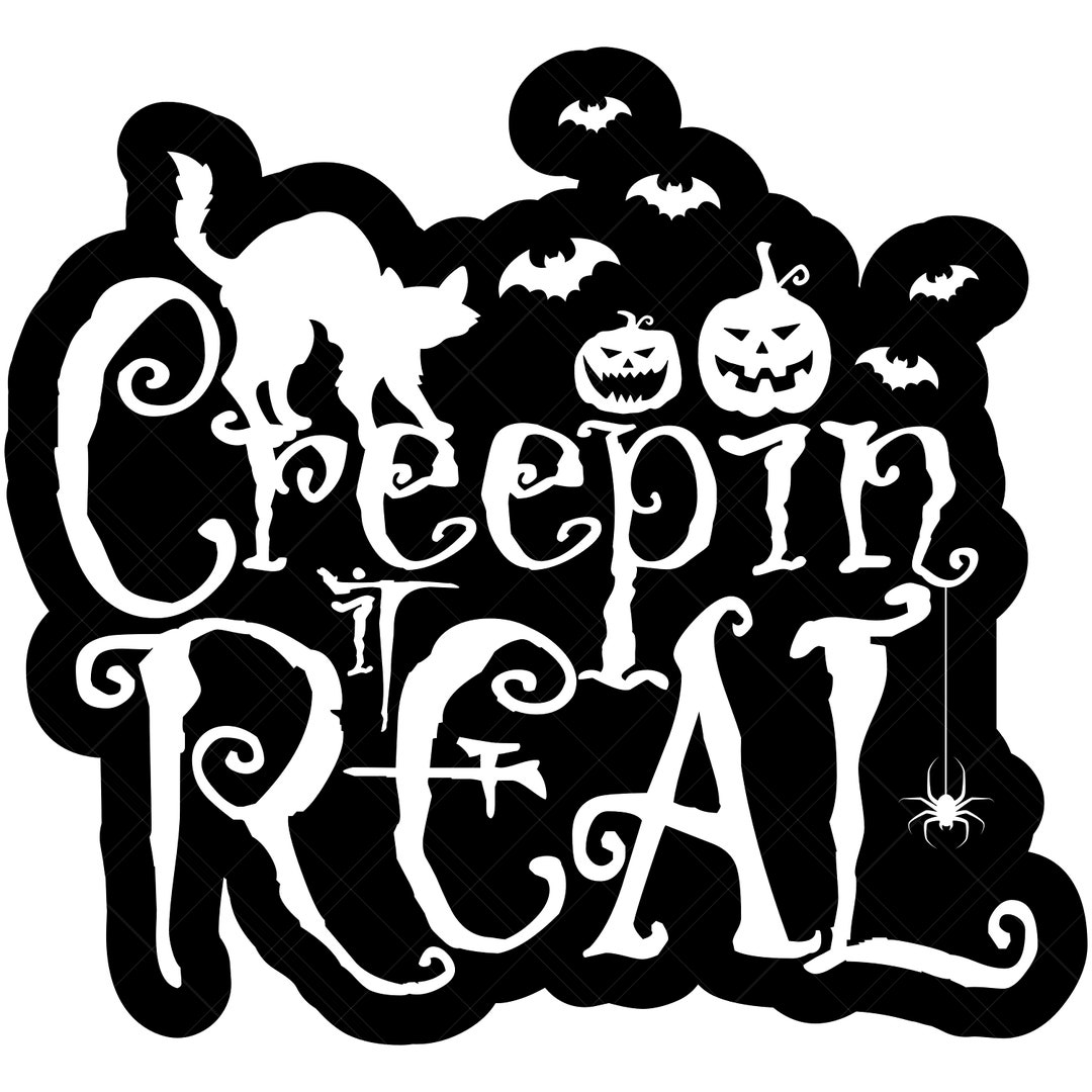 Creepin' It Real Svg, Bats Svg, Cat Svg, Fall Svg, Autumn Svg, Pumpkin ...