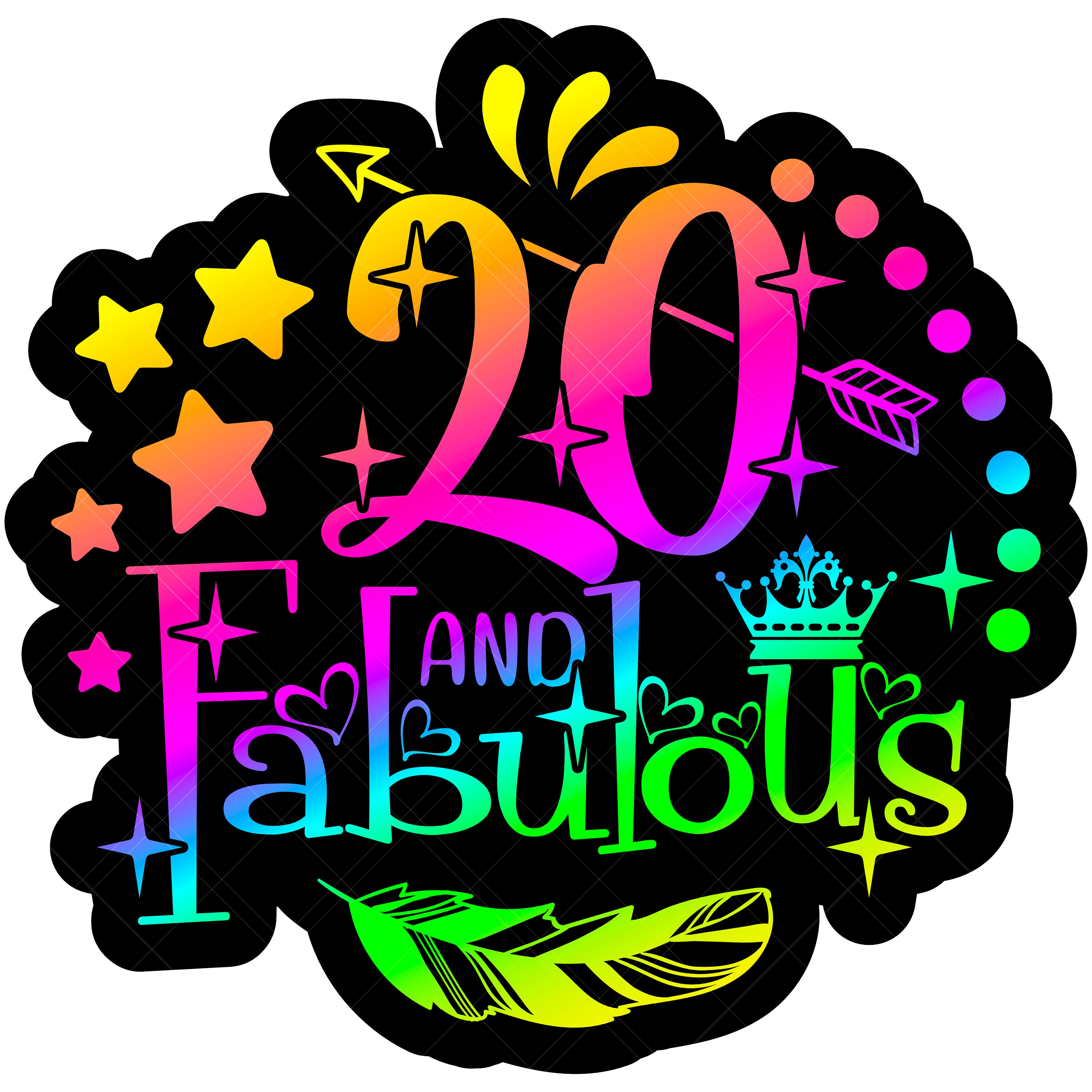 20 and Fabulous Svg, 20th Birthday Svg, 20th Birthday Shirt Svg ...