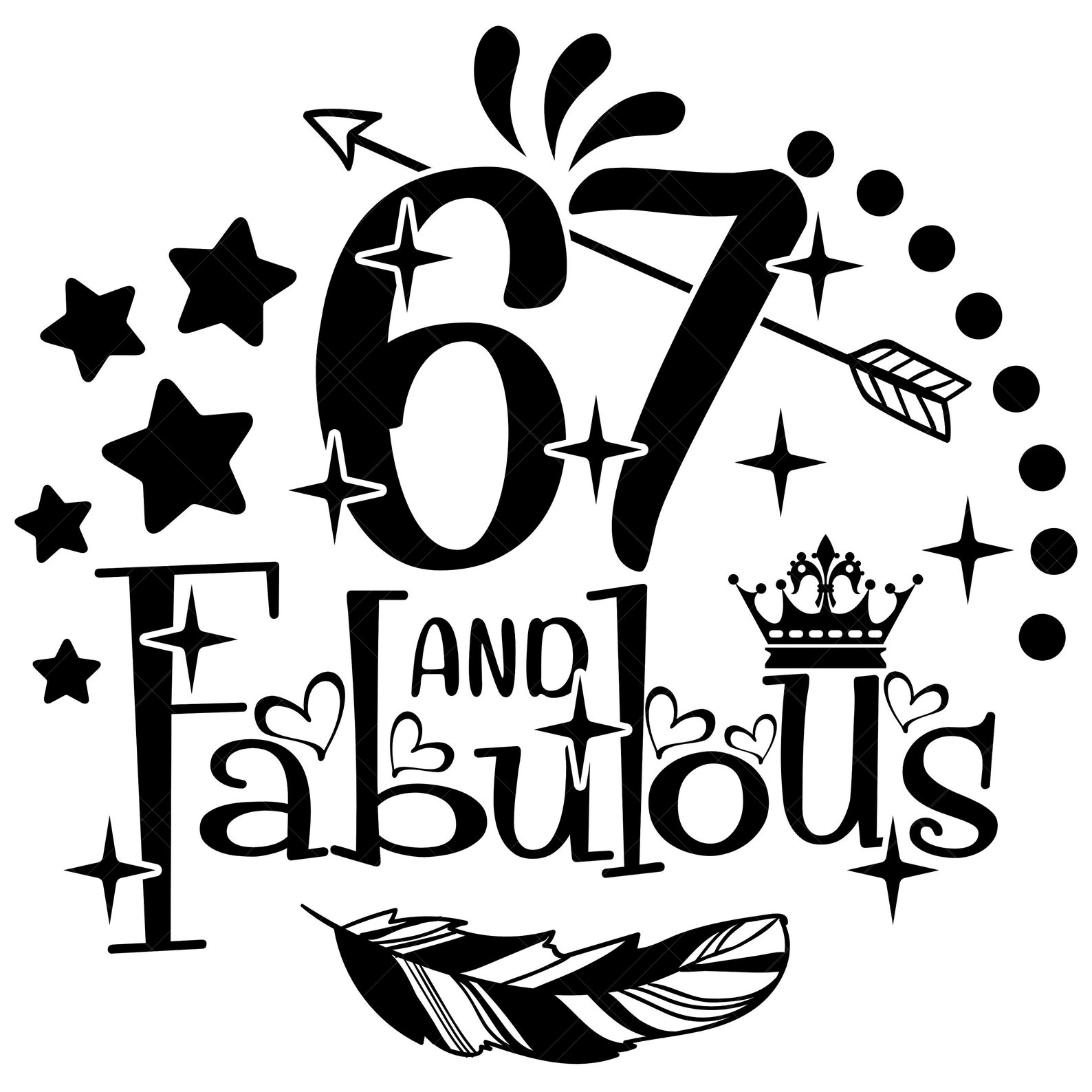 67 and Fabulous Svg, 67th Birthday Svg, 67th Birthday Shirt Svg ...
