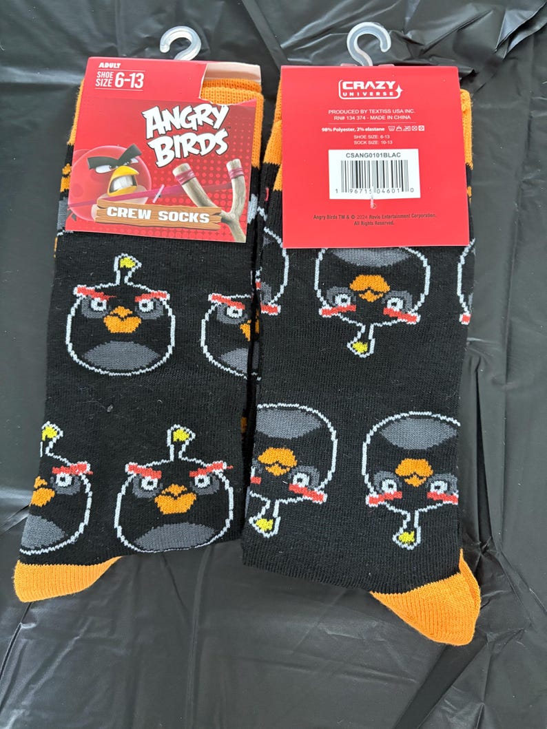 Angry Birds Socks | Fun and Cozy Cartoon Character Socks for Adults ...