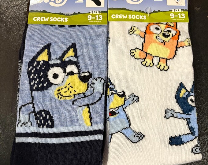 Adult Bluey Socks | Fun Novelty Cartoon Socks for Men and Women - Etsy