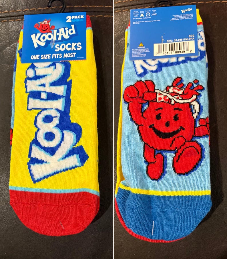 2-pack Fun Snack and Character Ankle Socks| Bold & Unique Designs - Etsy