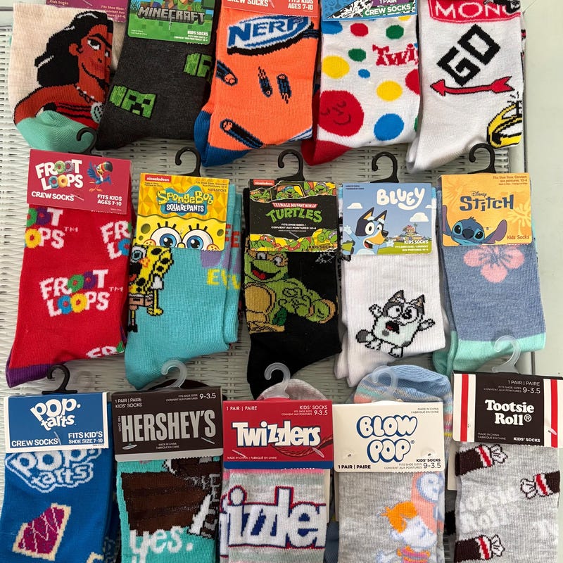 Cartoon Stripe Socks - Etsy