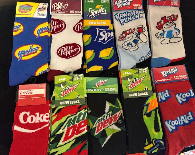 Pop of Style: Soda-inspired Socks for Fizzy Fun! - Etsy