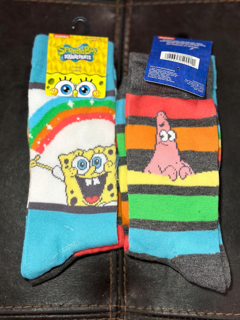Undersea Steps: Spongebob Squarepants Character Socks Collection( 2 ...