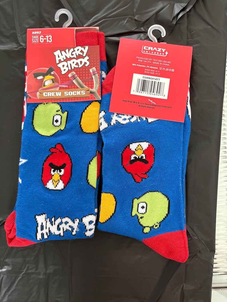 Angry Birds Socks | Fun and Cozy Cartoon Character Socks for Adults ...