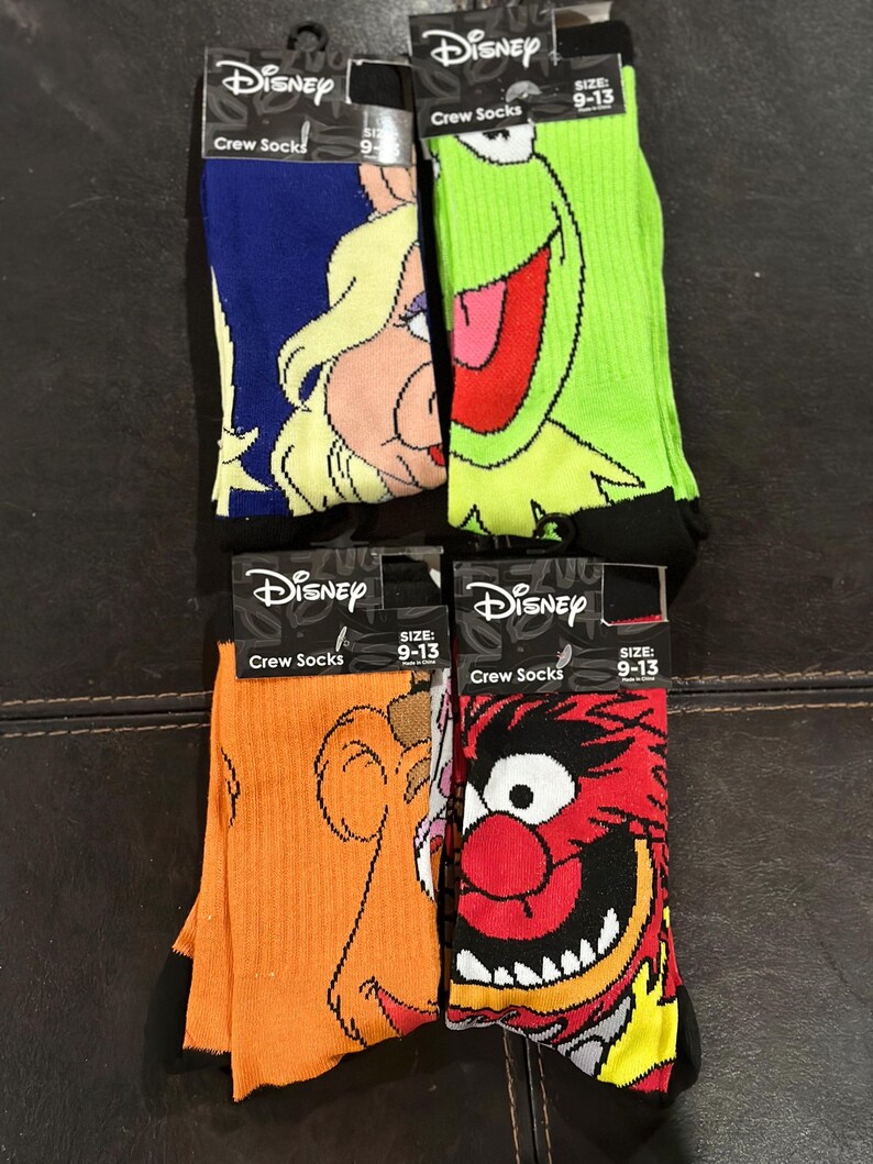 Sock Stars of the Muppets Fozzie, Animal & Miss Piggy Collection - Etsy