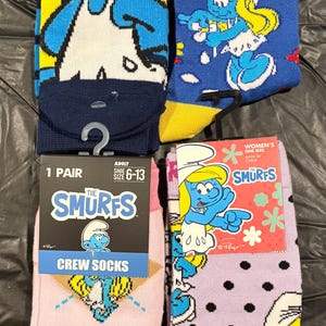 Smurfette Style Whimsical Smurf-inspired Socks! - Etsy