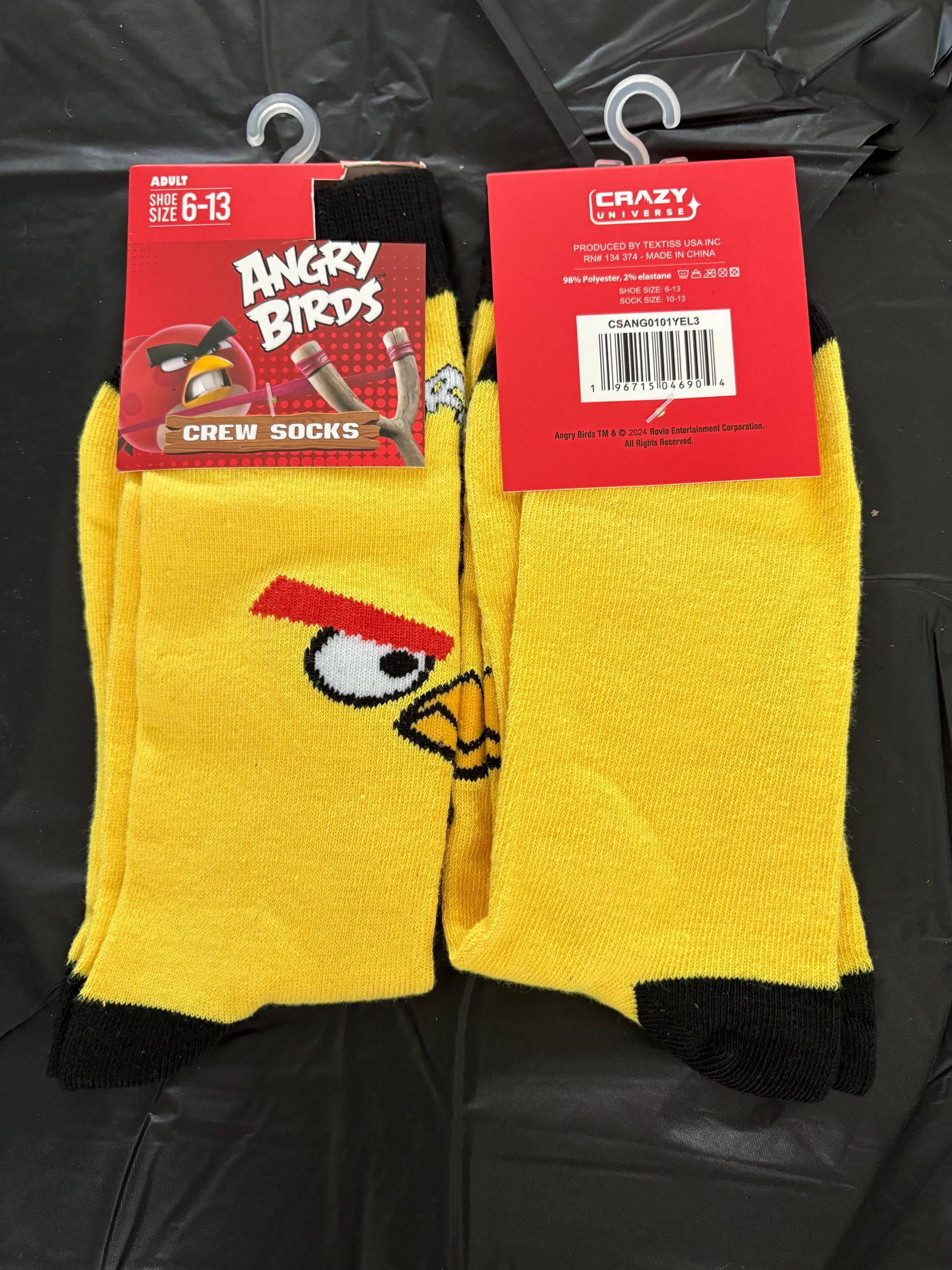 Angry Birds Socks | Fun and Cozy Cartoon Character Socks for Adults ...