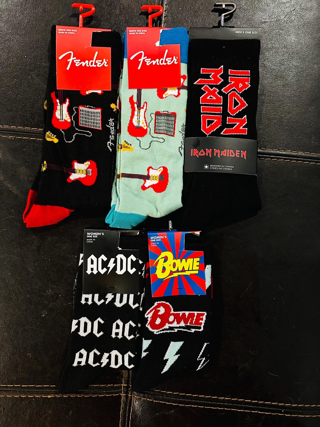 Rock Legends: Guitar Socks AC/DC, Iron Maiden and Bowie|pink Floyd ...