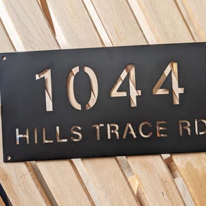 Personalized Modern House Number Sign, Square Metal House Letters ...