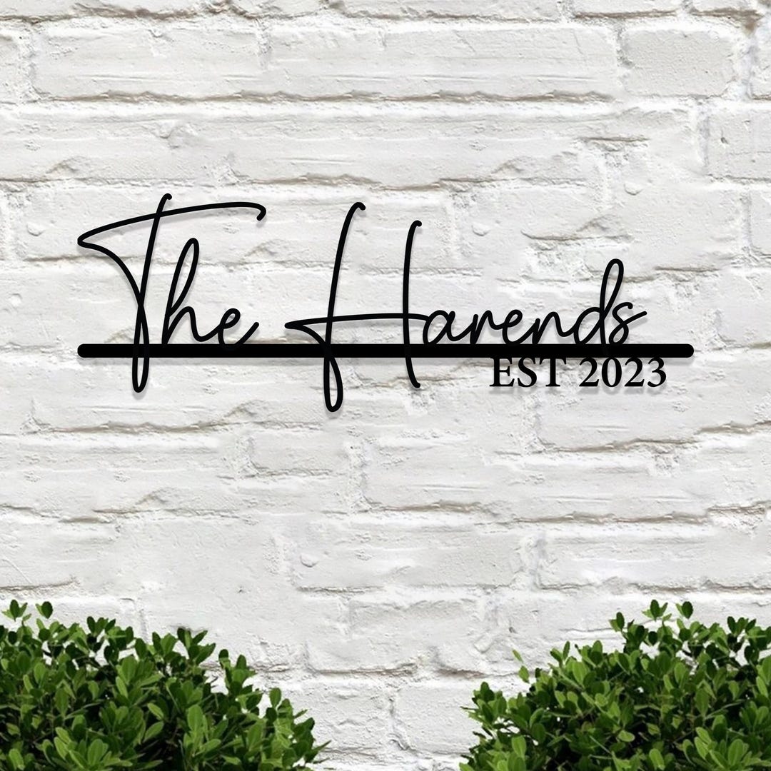 Custom Metal Sign, Name Metal Sign, Family Name Sign, Metal Custom Wall ...