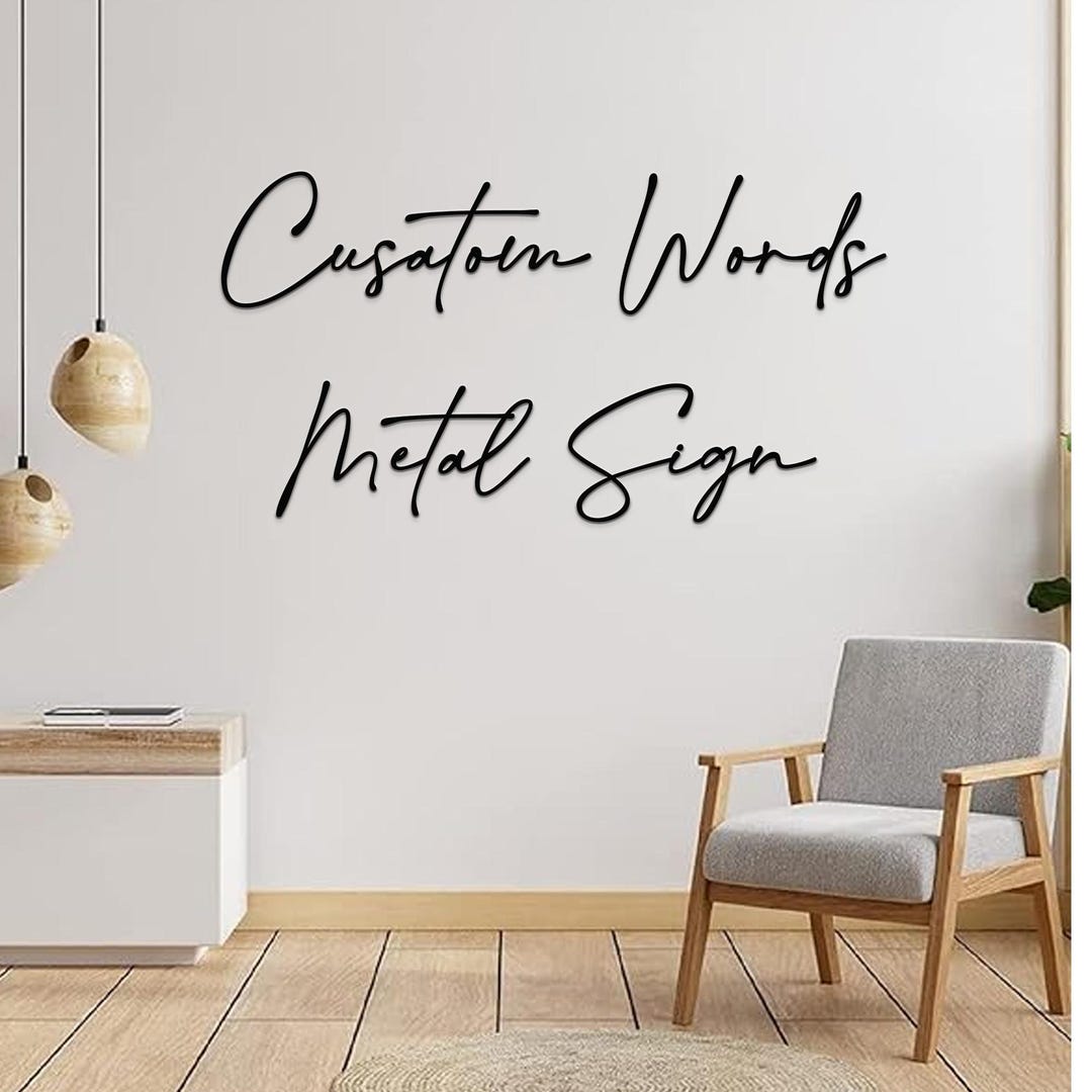 Personalized Custom Metal Name Sign, Wall Art Front Door Sign, Unique ...