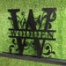 Custom Initial Split Letter Metal Monogram Sign, Laser Cut Name Sign ...