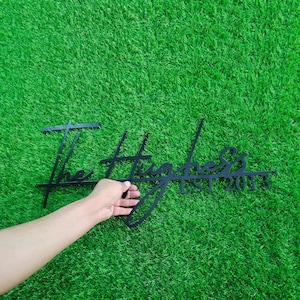 Custom Metal Sign, Name Metal Sign, Family Name Sign, Metal Custom Wall ...