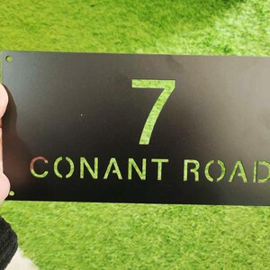 Personalized Modern House Number Sign, Square Metal House Letters ...
