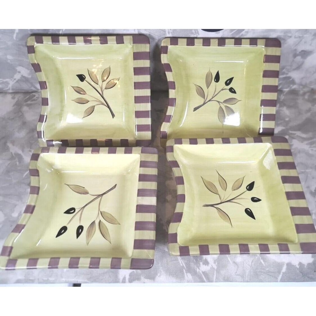 Debby Segura Antipasto Square 7.5in Bowl Signature Housewares 2004 ...