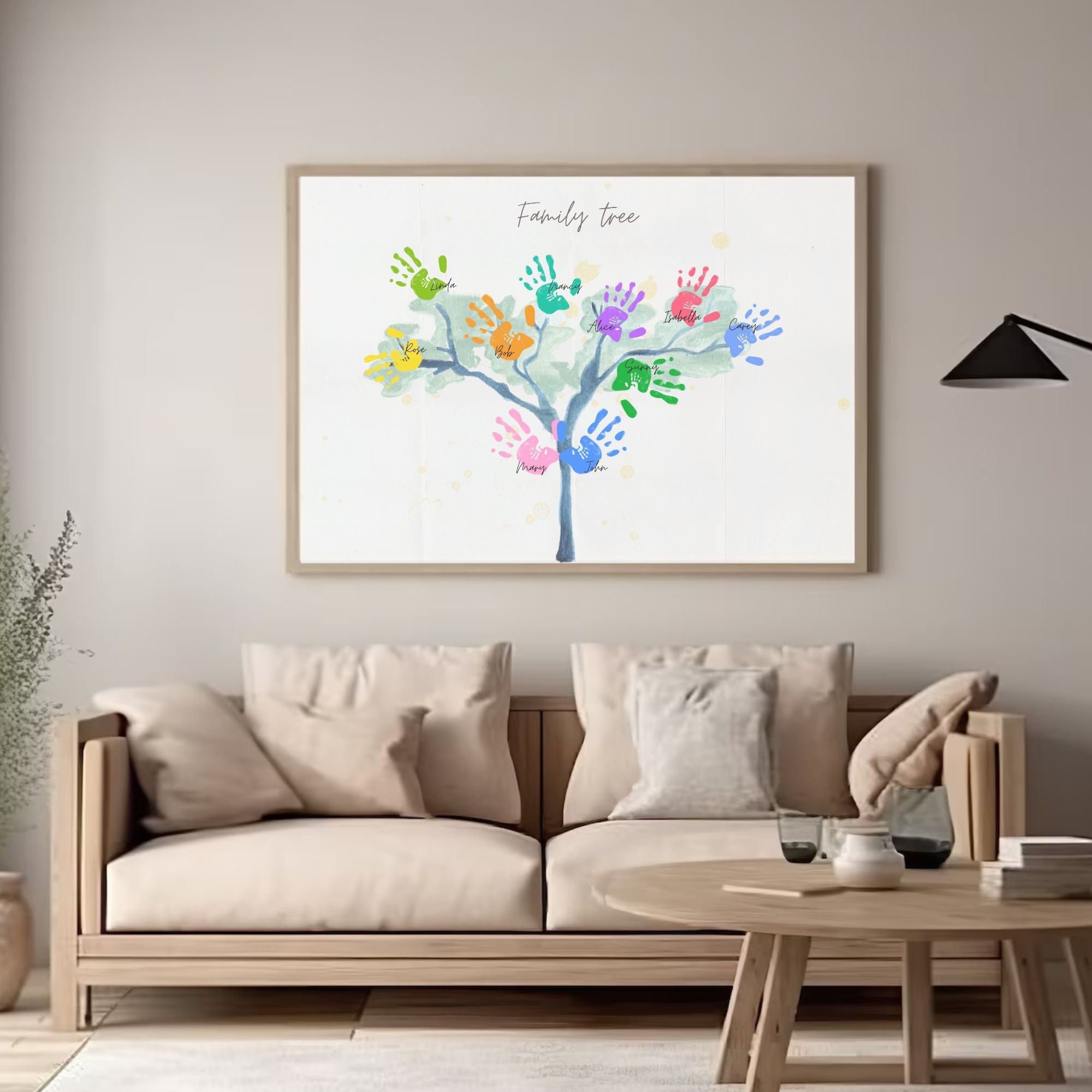 Hand Print Family Tree Art DIY Kit Hand Print Memorial Gift for Family ...