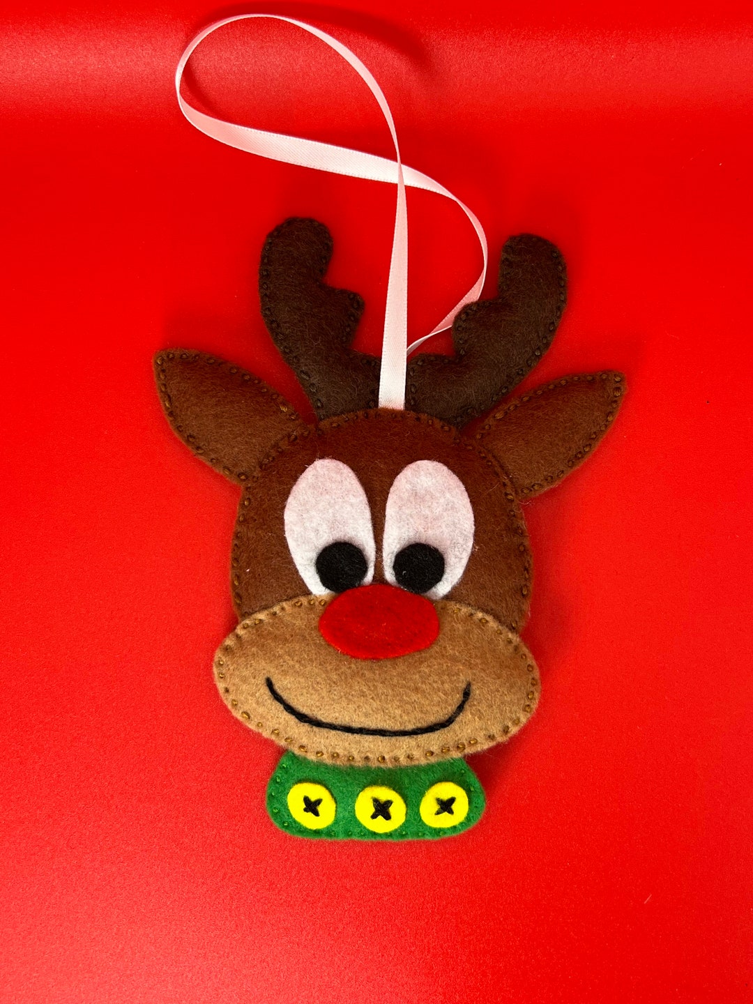 Handmade Rudolf the Reindeer Christmas Decoration | Unique Holiday ...