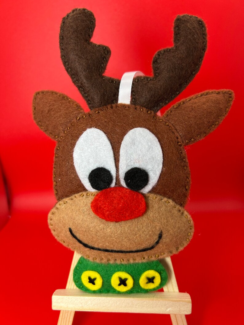 Handmade Rudolf the Reindeer Christmas Decoration | Unique Holiday ...