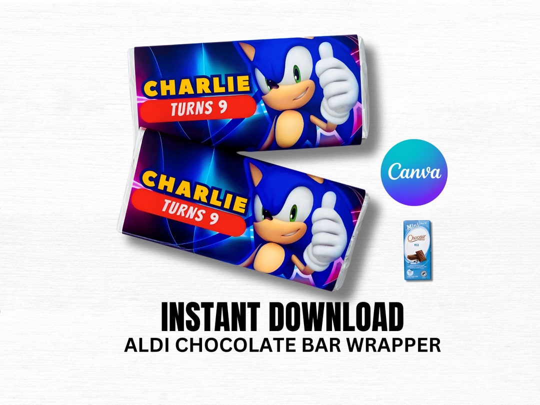Sonic Chocolates Personalised Sonic Chocolates Sonic the Hedgehog Party ...