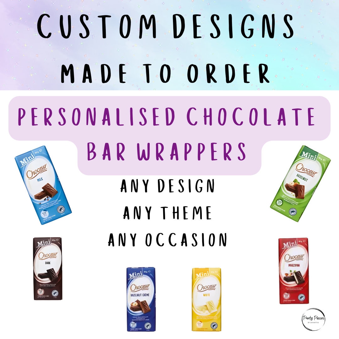 Personalised Chocolate Bar Wrappers Custom Chocolate Bars Personalised ...