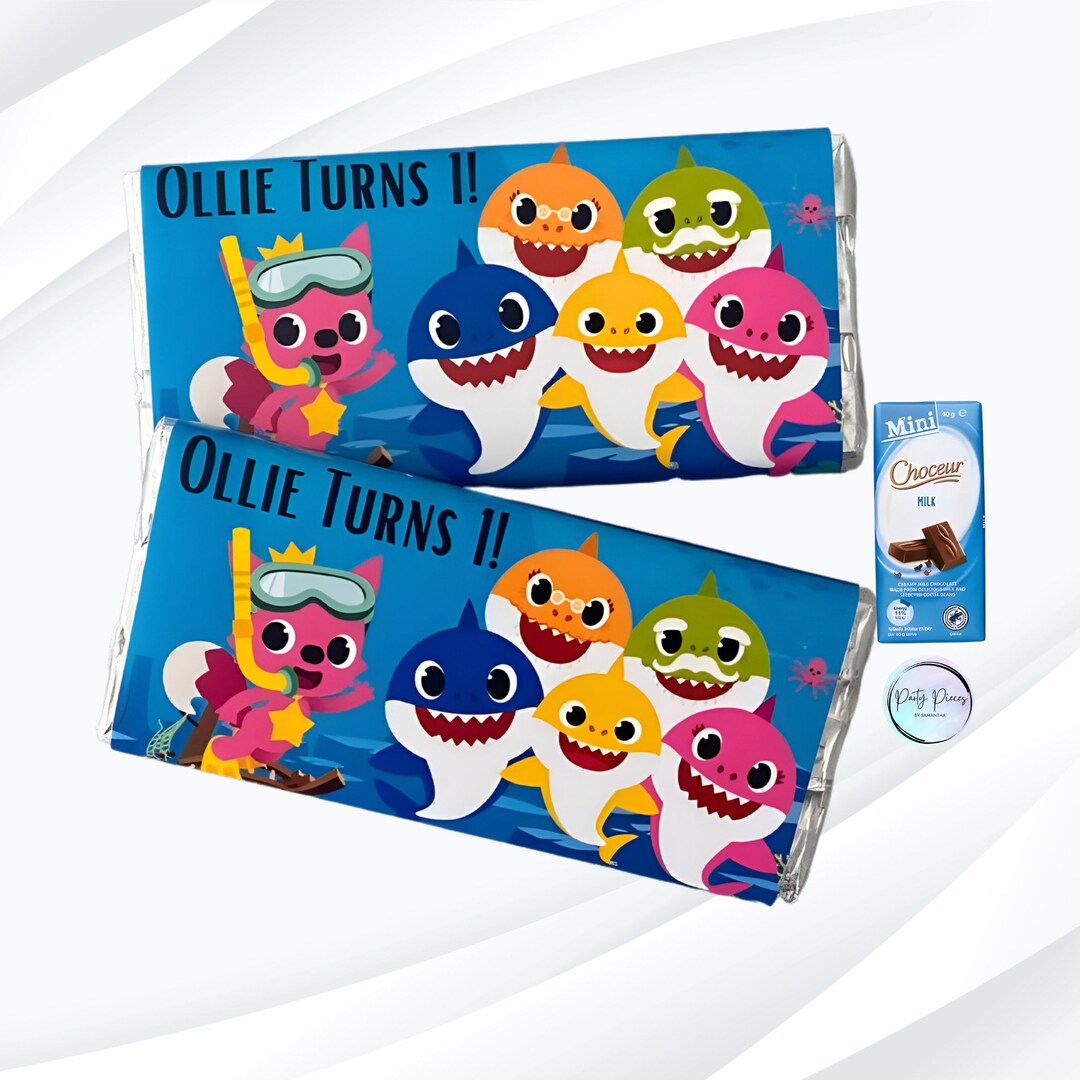 Baby Shark Chocolate Personalised Chocolates Baby Shark Birthday ...
