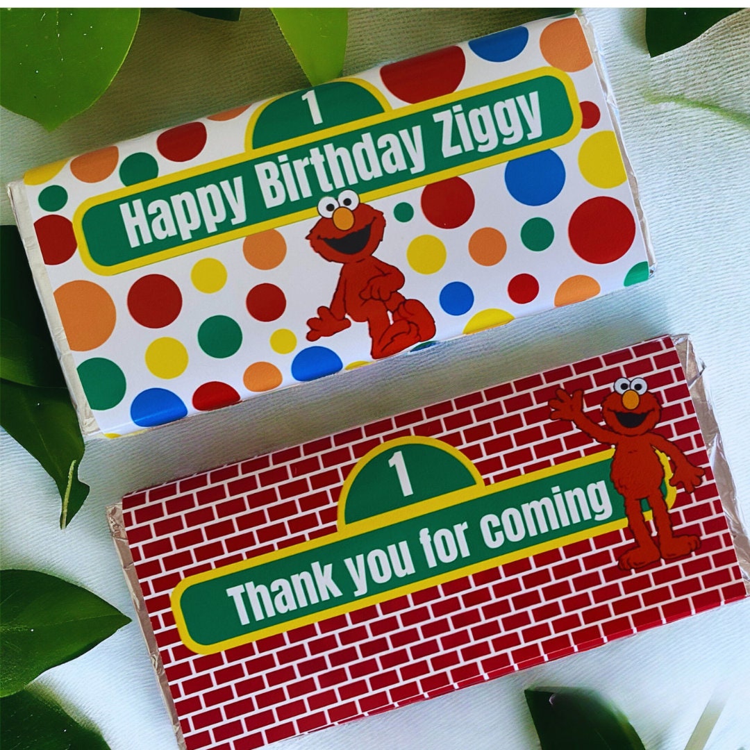 Personalised Elmo Chocolate Bar Elmo Themed Party Aldi Chocolate ...