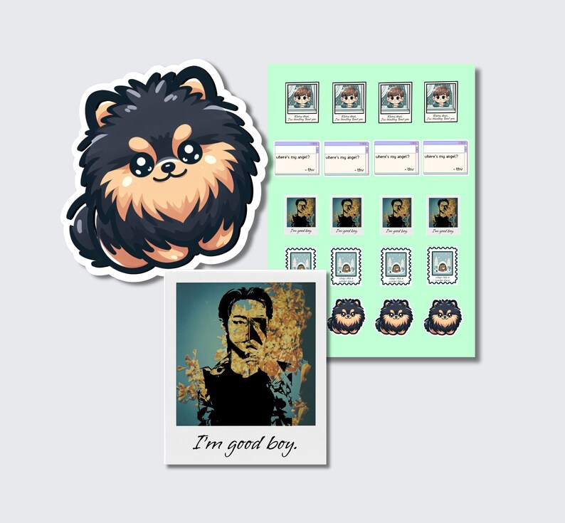 BTS V Cute iykyk Stickers Digital Png Jpg Pdf Svg Files BTS Digital ...